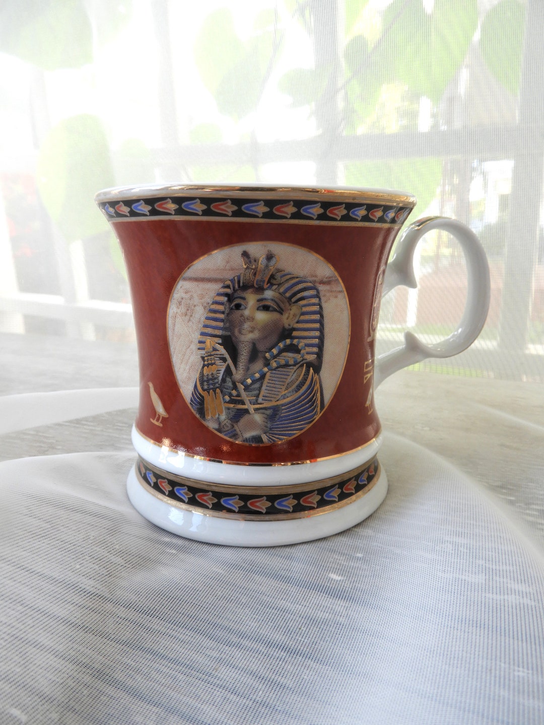 Vtg King Tut Porcelain Mug|fathi Mahmoud Egyptian Limoges Mug|vtg King ...
