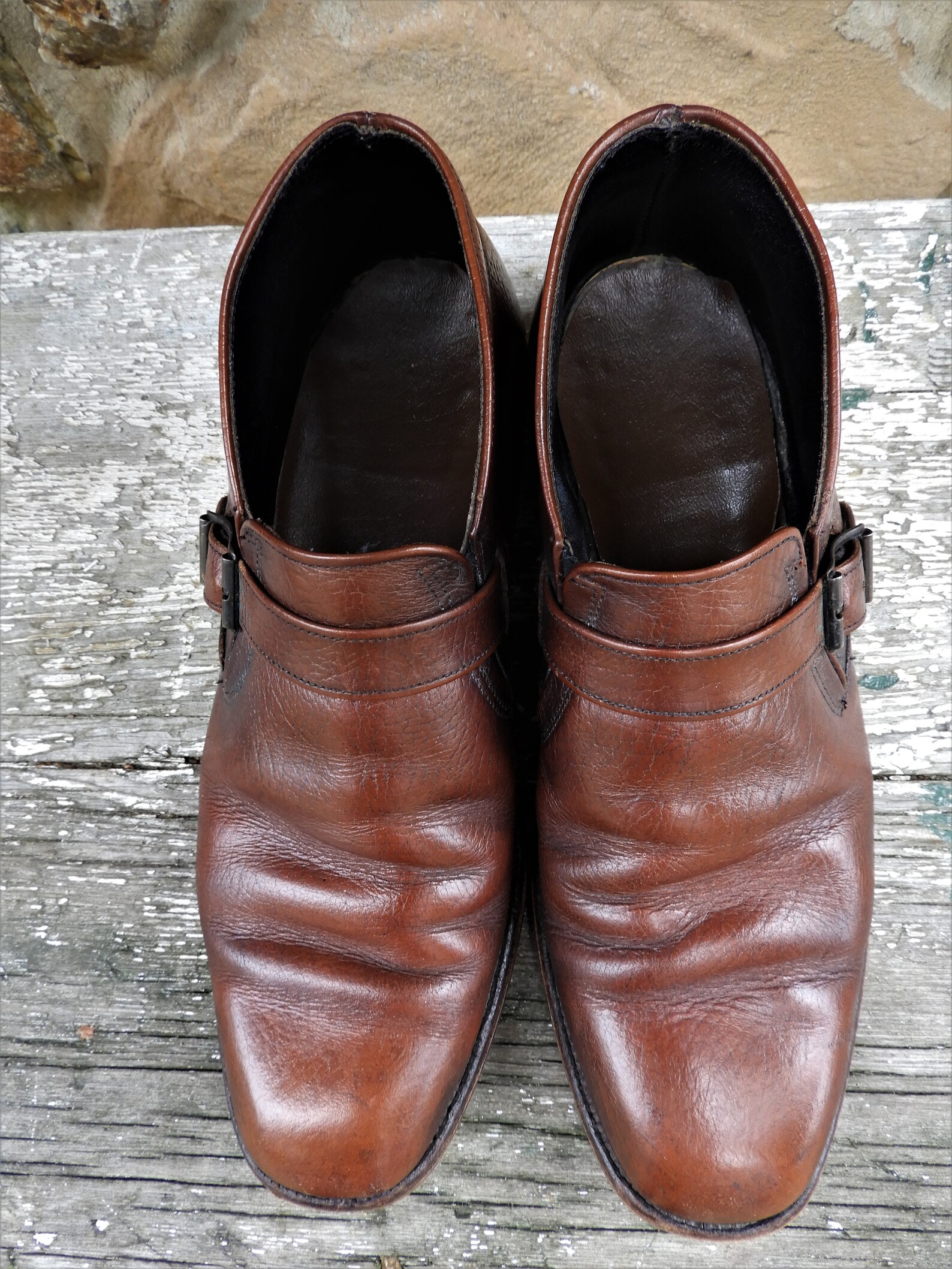 Rare Vtg Mens Biltrite Side Buckle Shoes Mens Brown Leather - Etsy
