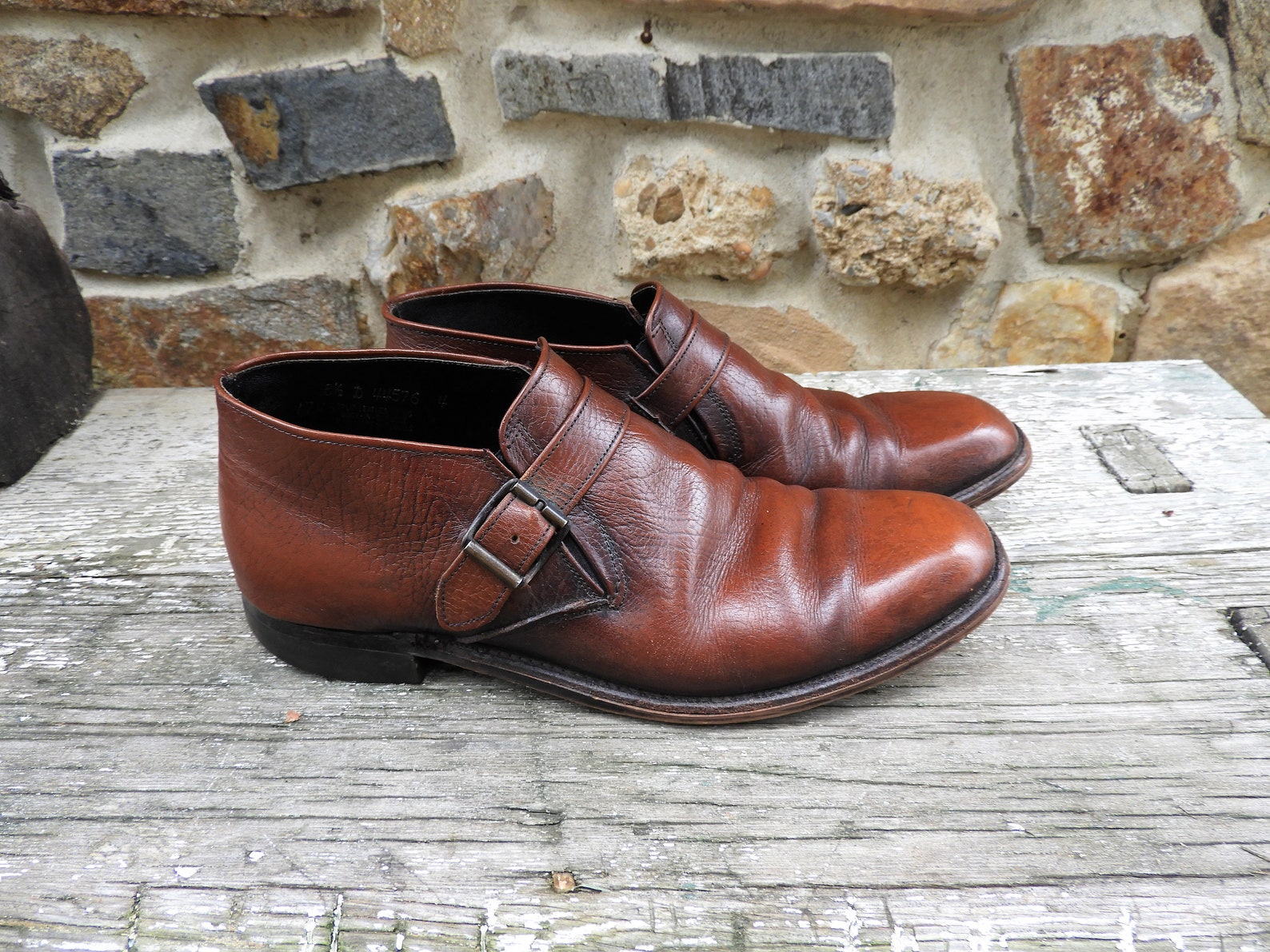 Rare Vtg Mens Biltrite Side Buckle Shoes Mens Brown Leather - Etsy