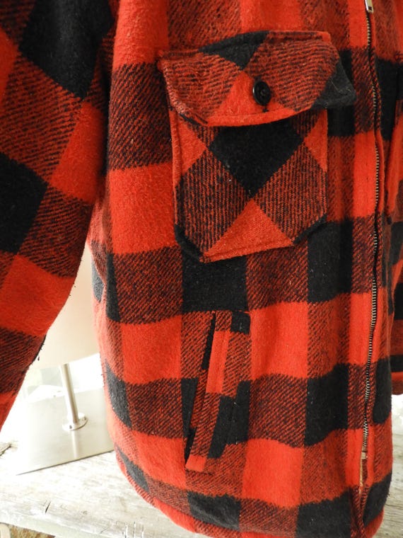 Vtg 1970's Men's Buffalo Plaid Fleece Lined Jacket|Re… - Gem