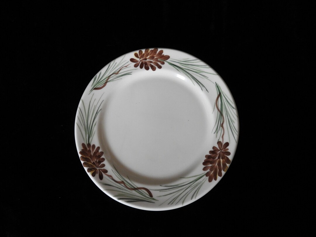 Vtg Emerson Creek Pottery Plate|emerson Creek Pine Cone Plate|vtg Pine ...