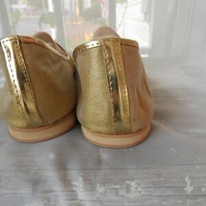 Vtg Unisex Gold Embroidered Slippersvtg Mozri Gold Metal Embroidered ...