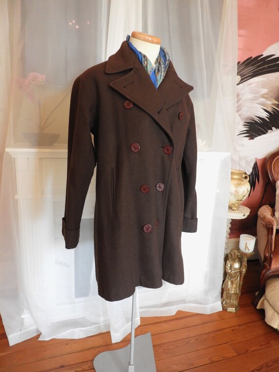 retro wool peacoat - Gem