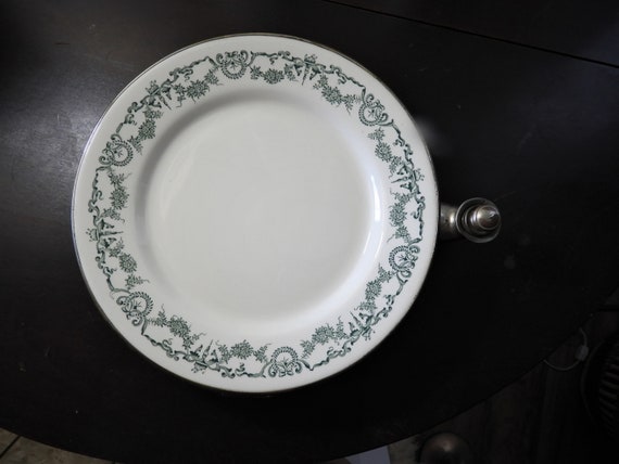 Antique Ironstone Hot Plate Brass Handled Dinner Plate | Etsy