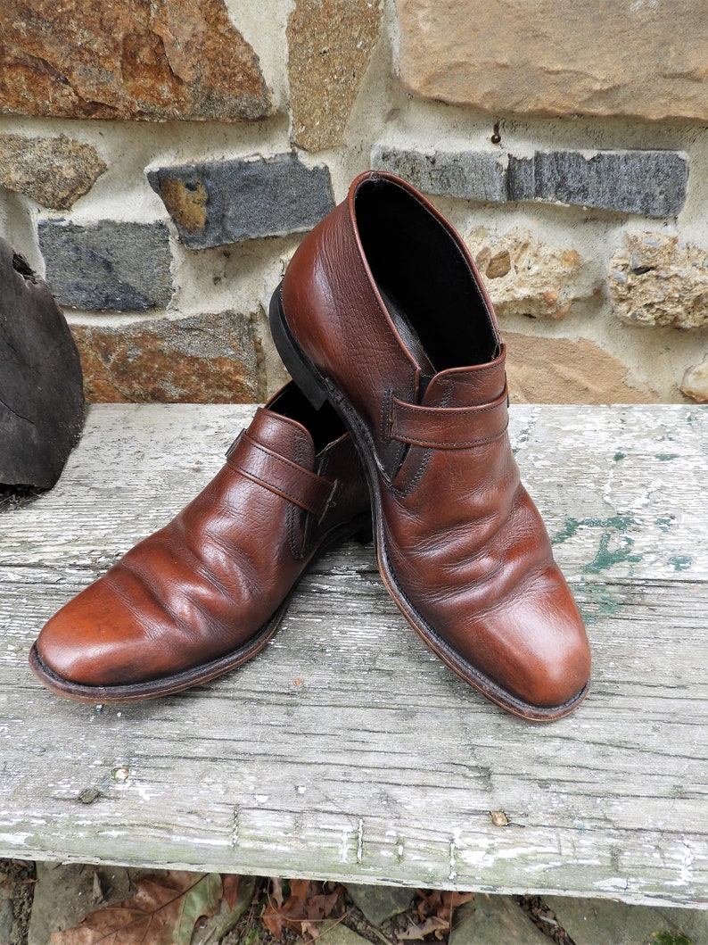 Rare Vtg Mens Biltrite Side Buckle Shoes Mens Brown Leather | Etsy
