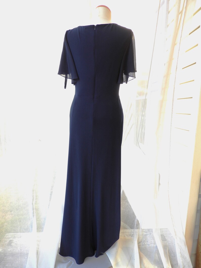 Vtg Navy Blue Formal Gownvtg Pageant Blue Draped Ralph Lauren - Etsy