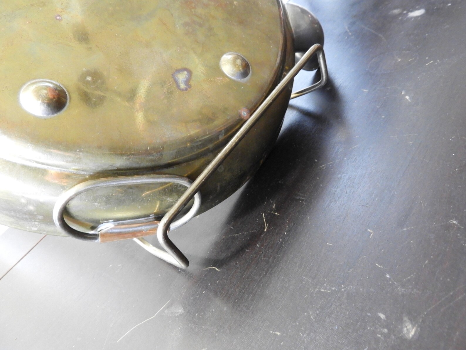 Antique Ironstone Hot Plate Brass Handled Dinner Plate - Etsy