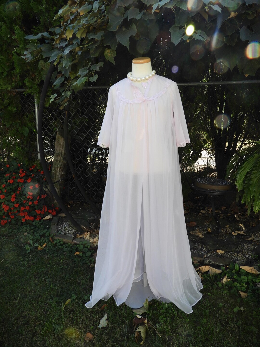 Vtg 1960's Nylon Lavender Floor Length Robe|vtg Shadowline Sheer Nylon ...