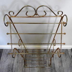 Vtg Wire MCM Towel Rack Vtg Gold Towel Rack Retro Bathroom - Etsy