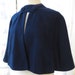 Vtg 1940's Navy Blue Wool Capeart Deco Blue Nurse Capeletvtg Homemade ...
