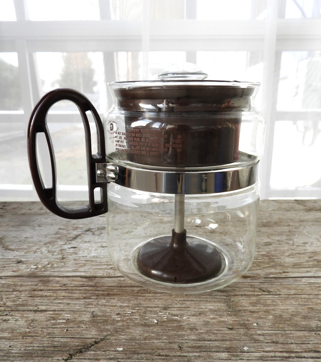 Vtg 4+ Glass Stove Top Coffee Percolator|gemco Brand Coffee Percolator ...