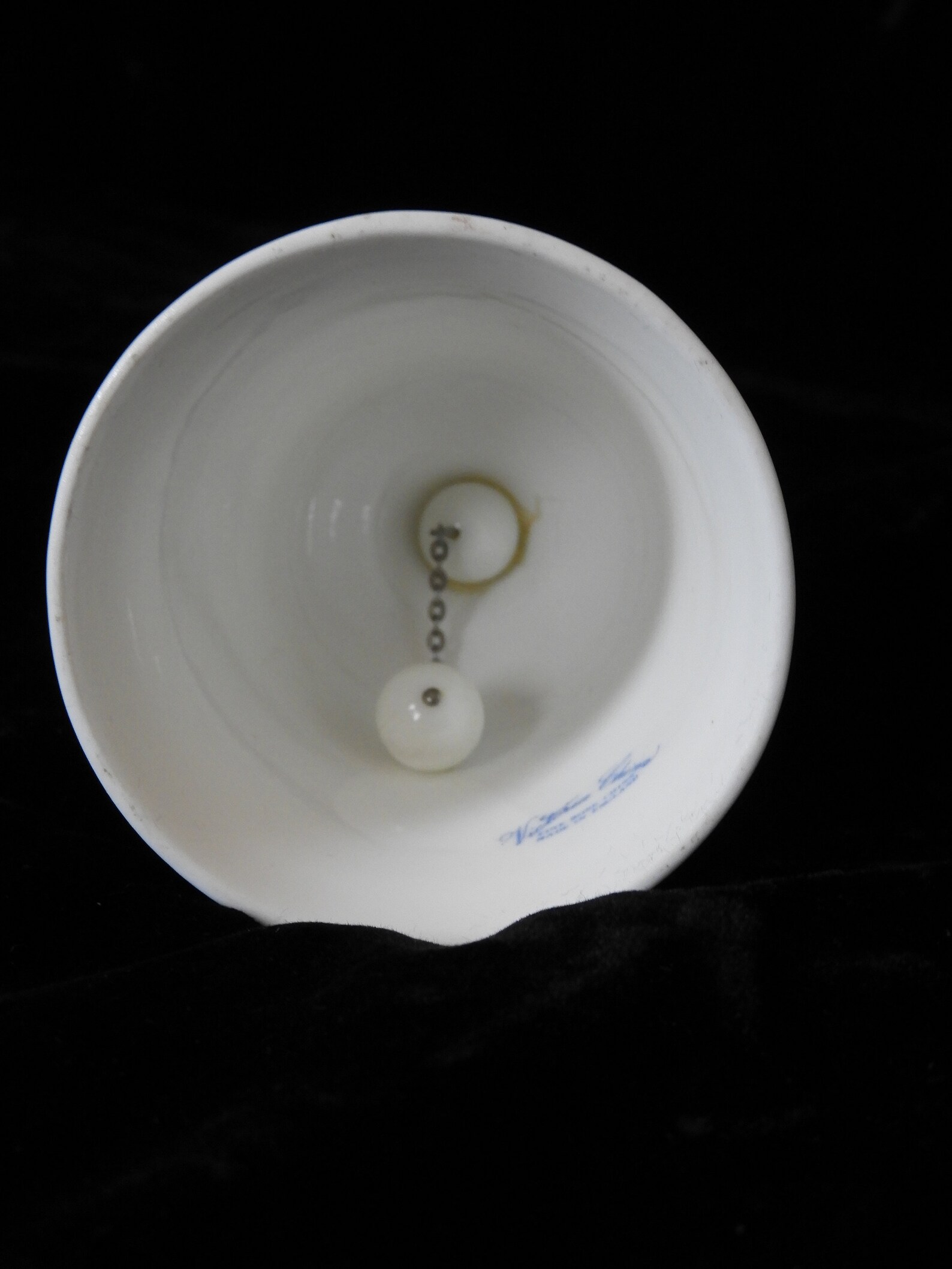 Vtg White Bone China Bell|vtg English Porcelain White Floral Bell|vtg ...
