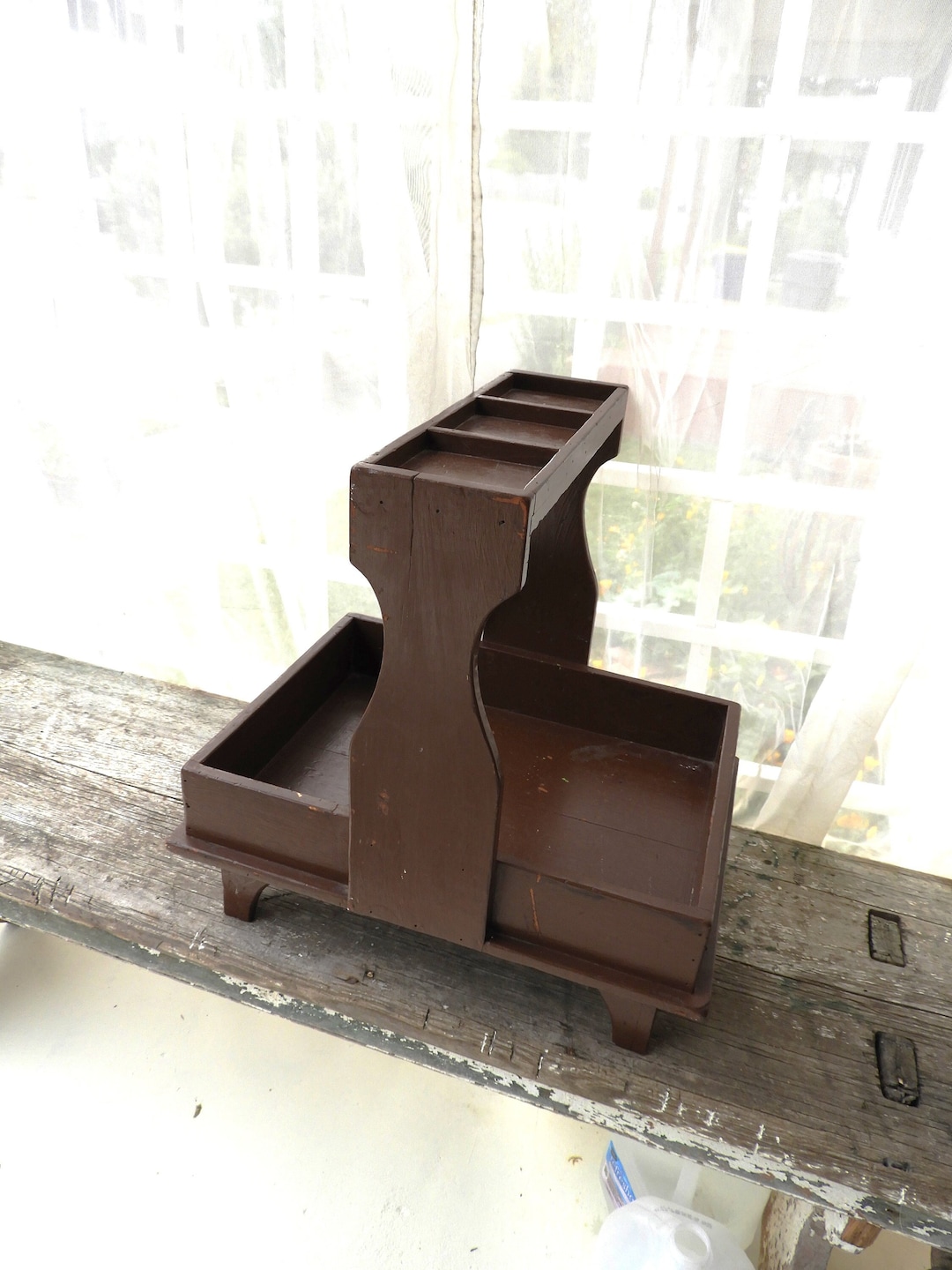 Vtg Wood Painted Farriers Box|vtg Wooden Tool Box|vtg Wood Gardening ...