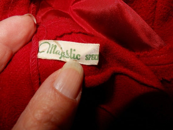 TERRIFIC Vtg 1960's Red Skirt, Red Wool Pencil Skirt… - Gem