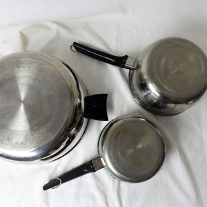 Vtg 1970's Stainless Cookware Set, Vtg 5 Piece Stainless Scandia ...