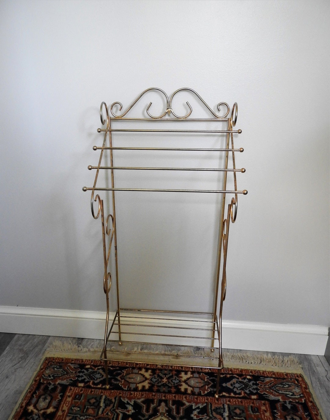 Vtg Wire MCM Towel Rack Vtg Gold Towel Rack Retro Bathroom - Etsy