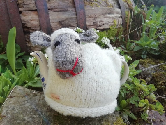 White Sheep Hand Knitted Tea Cosy - Etsy