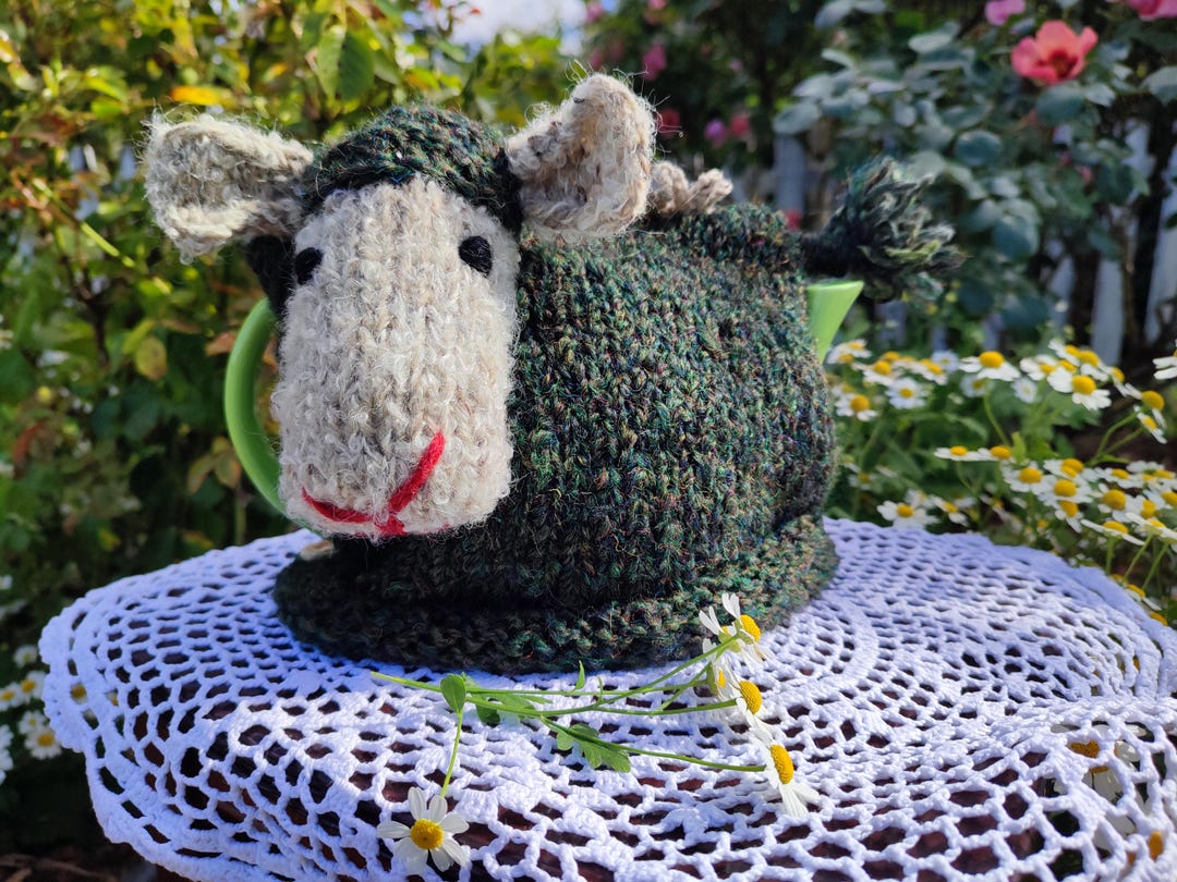 Dark Green Sheep Hand Knitted Tea Cosy - Etsy