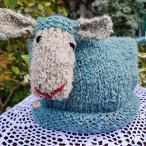 Blue Sheep Hand Knitted Tea Cosy - Etsy