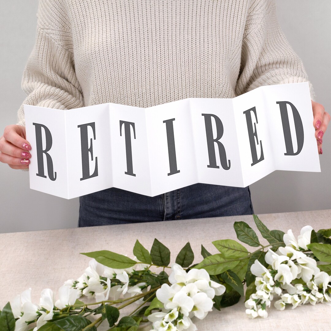 Large Retirement Card, Retired Fold Out Banner for Coworker CC865 - Etsy