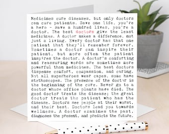 Doctor Card, Doctor Retirement Card, Doctor Leaving Card, A Truly Great ...