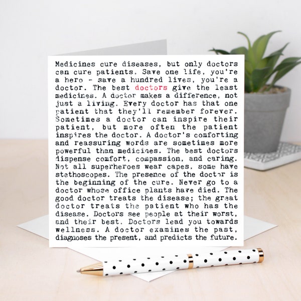 Doctor Cards - Etsy