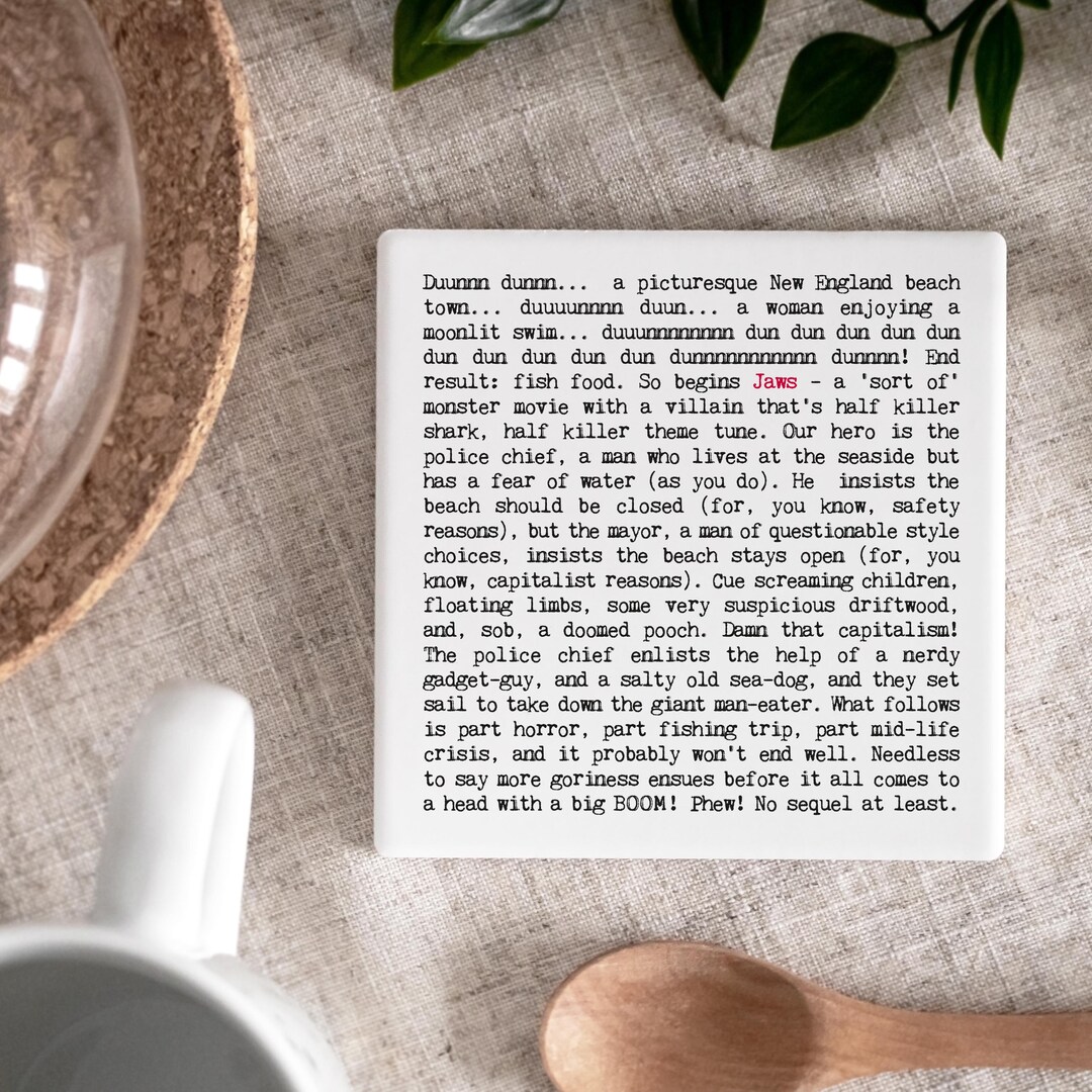 Jaws Movie Ceramic Coaster Gift CT391 - Etsy