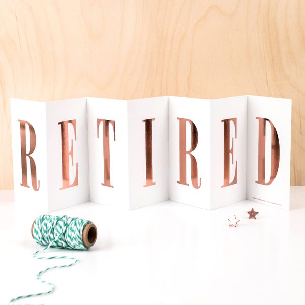 Retirement Card - Etsy