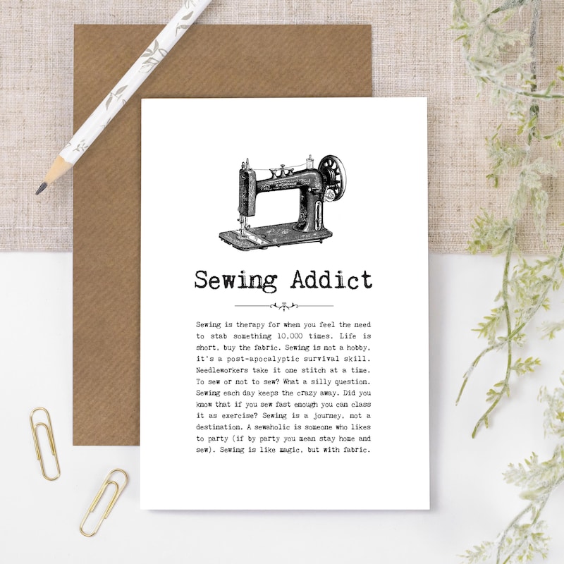 Sewing Birthday Card - Etsy