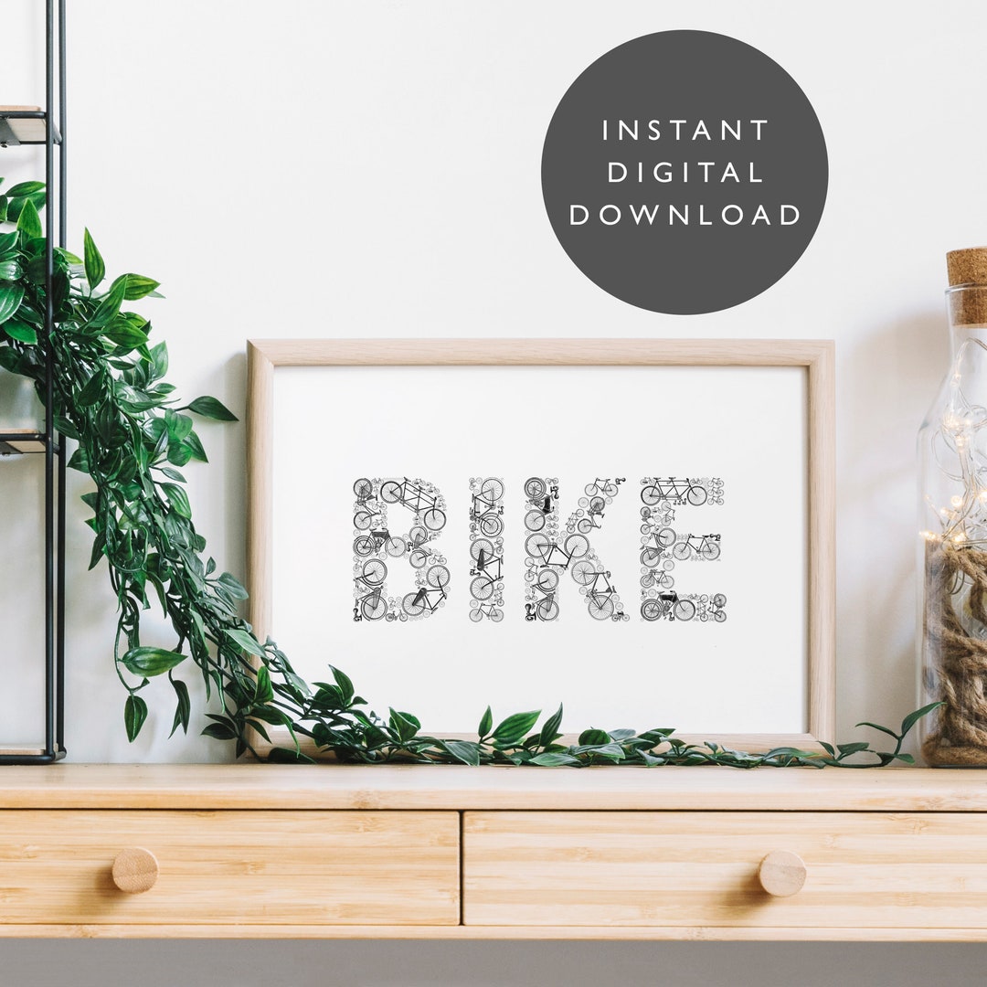 Bike Print Instant Digital Download Printable Poster Wall - Etsy New ...