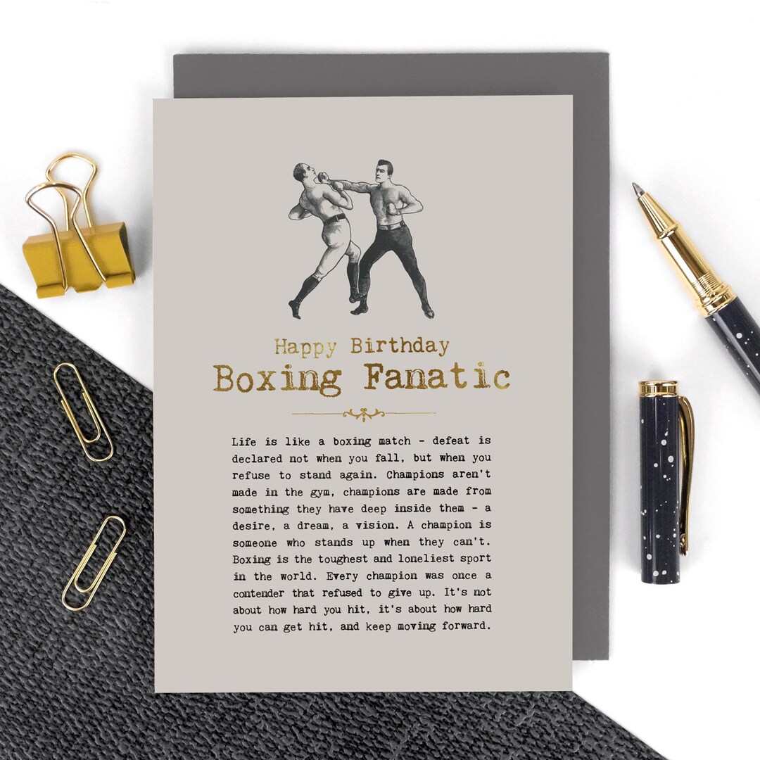 Boxing Birthday Card for Boxers GC1409 - Etsy