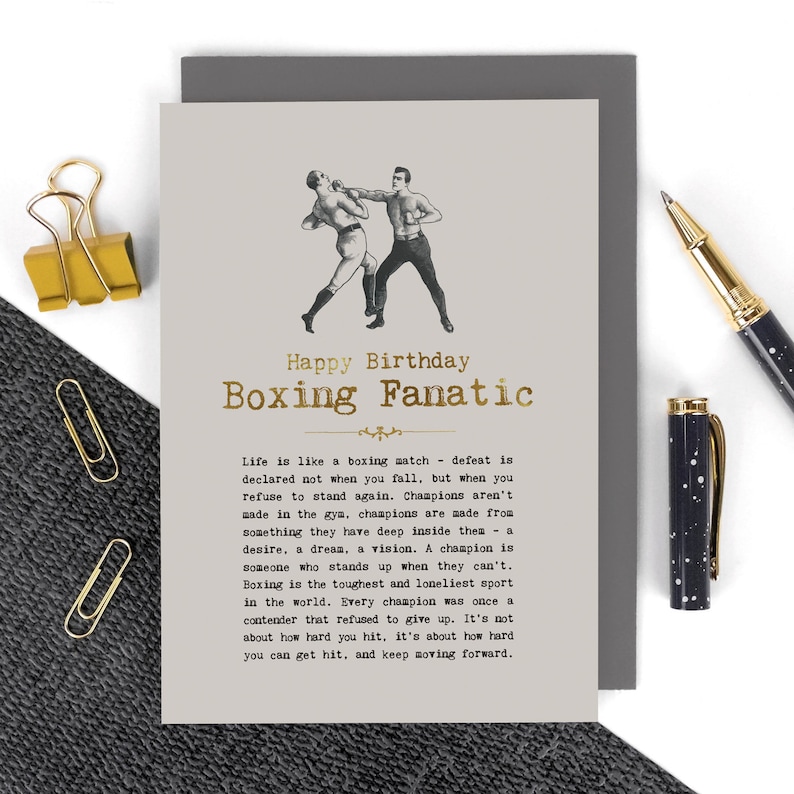 Boxing Birthday Card for Boxers GC1409 - Etsy UK