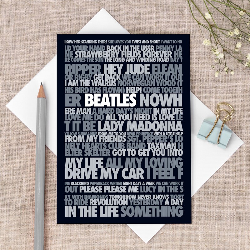 Beatles Cards - Etsy