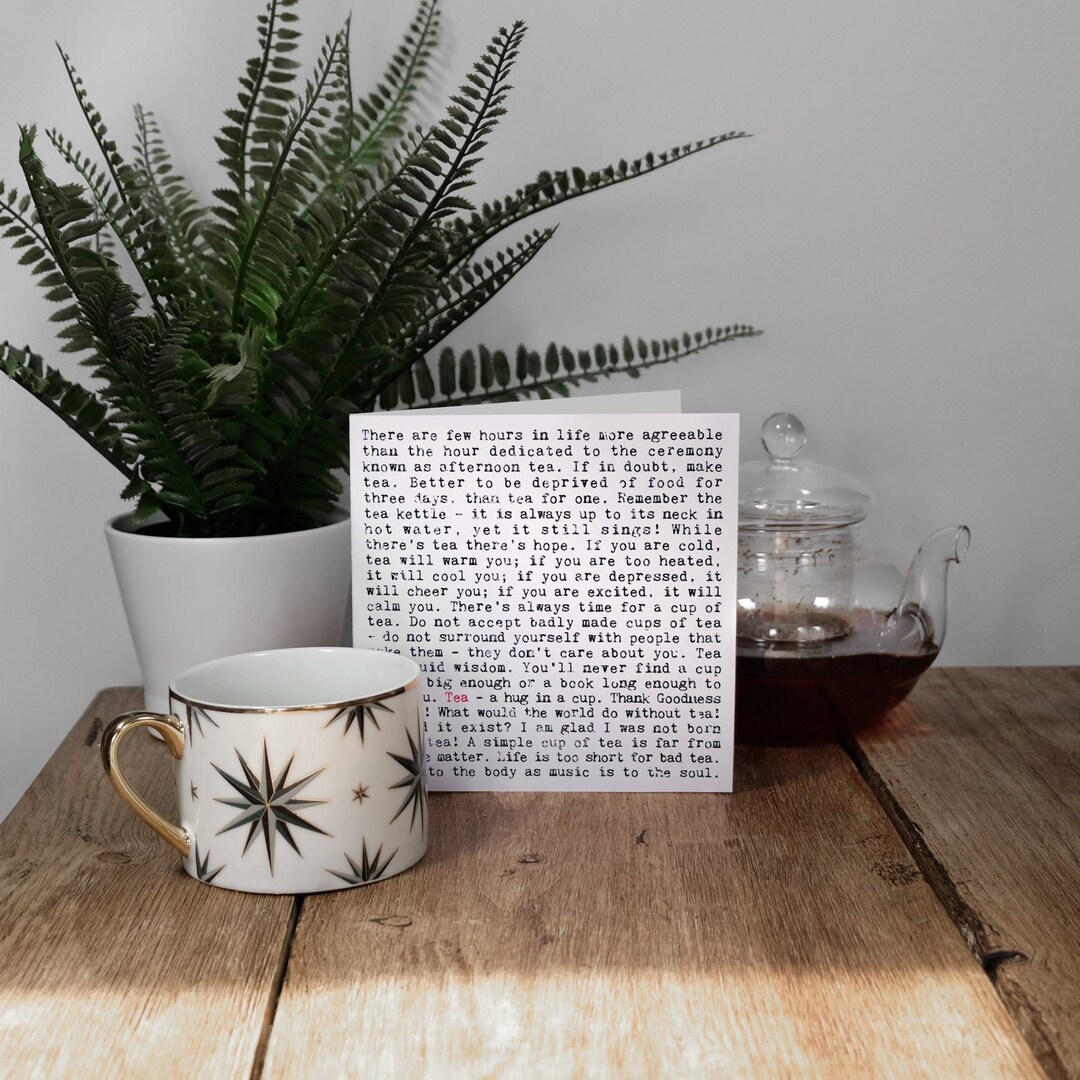 Tea Card for Tea Lovers GC567 - Etsy