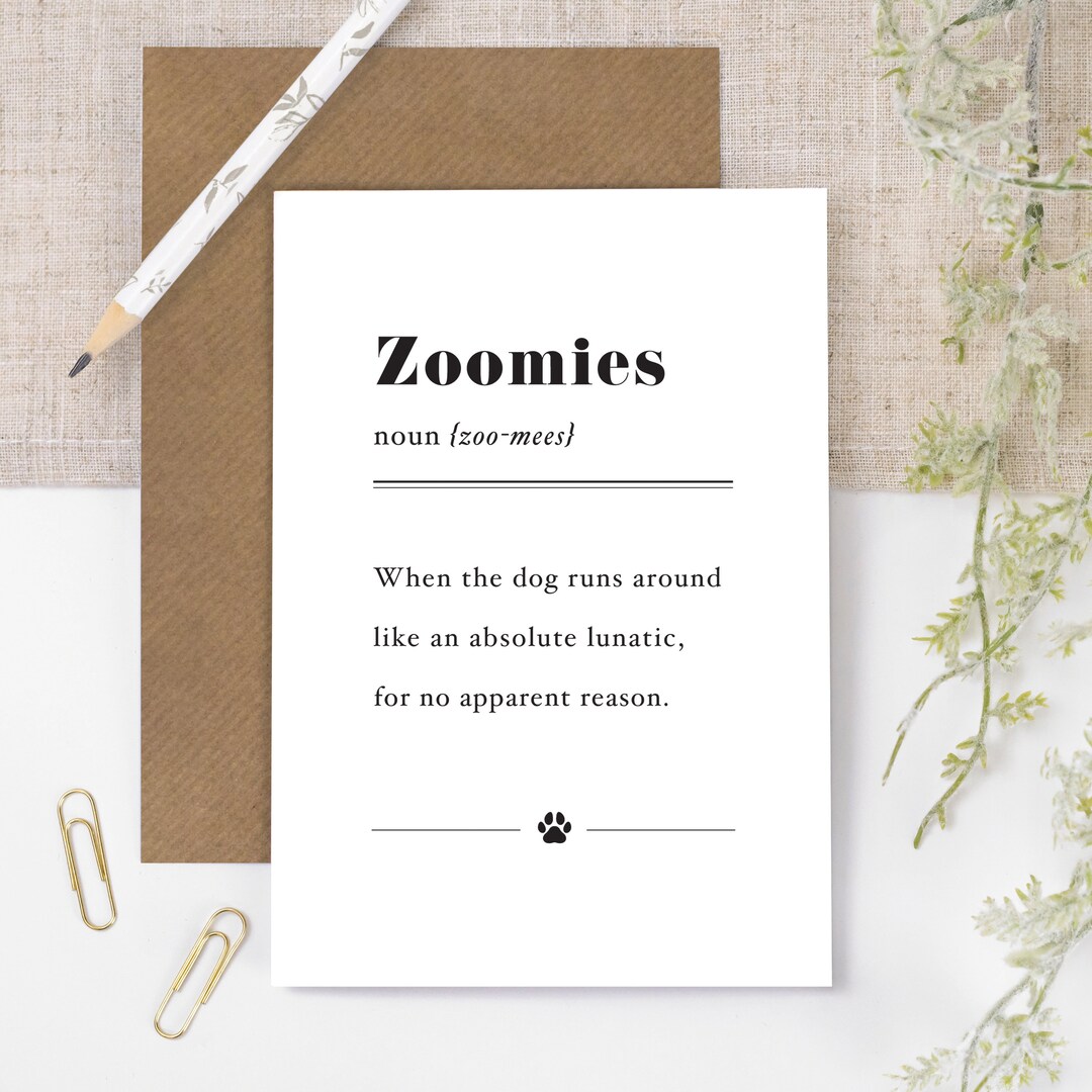 Zoomies Card for Dog Owners GC607-1 - Etsy