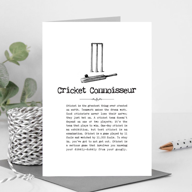 Cricket Card for Cricketers and Cricket Fans GC037-1 - Etsy UK