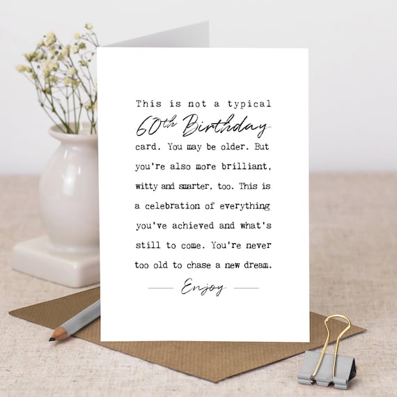 60th Quotes 60th Birthday Messages: What To Put In A Card | Thortful
