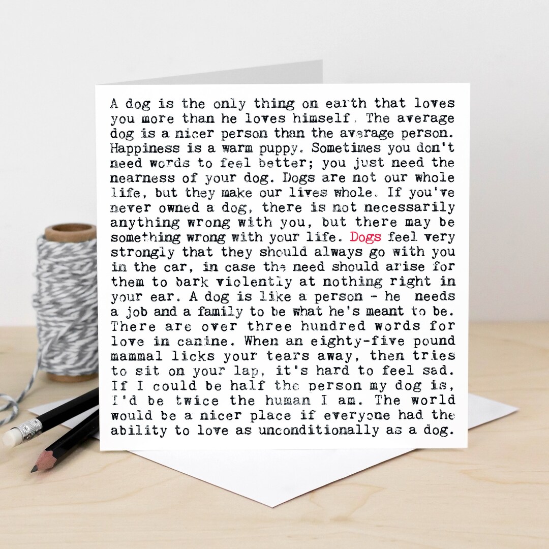 Dogs Card for Dog Owners GC560 - Etsy UK