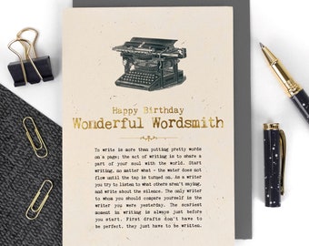 Writer Birthday Card - Etsy UK