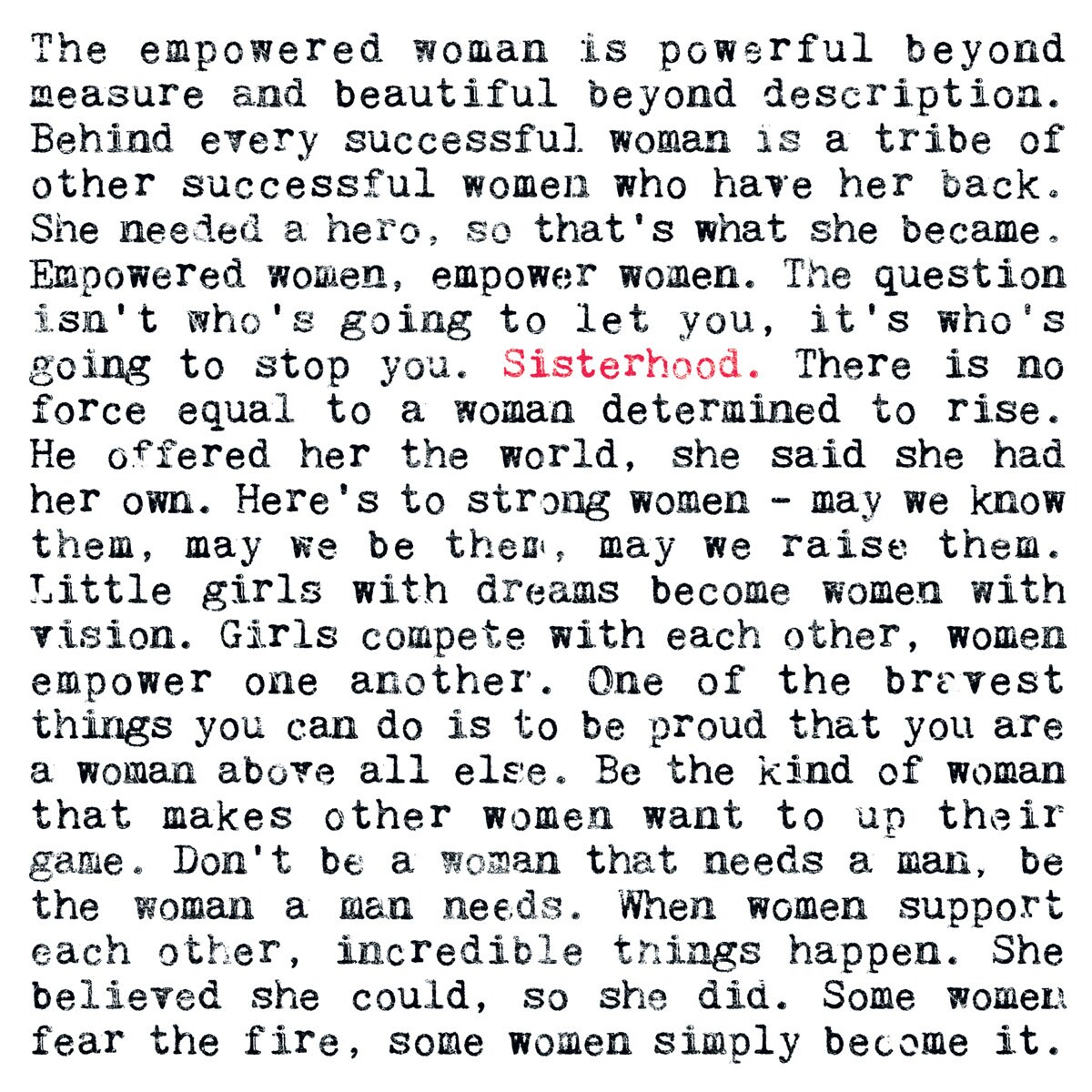 Sisterhood Card Women Support Women Card Feminist Card Female | Etsy