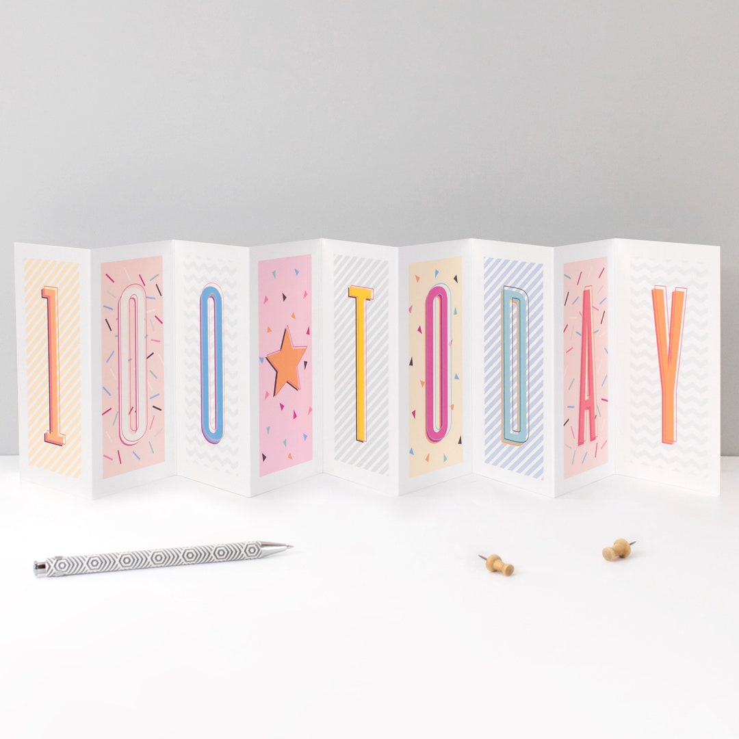 100th Birthday Card CC875 - Etsy
