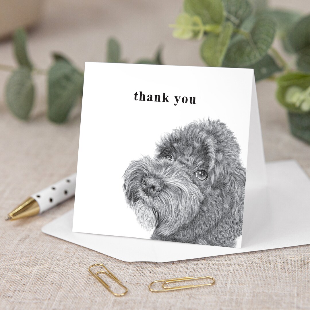 Cockapoo Mini Thank You Card GC340-1 - Etsy