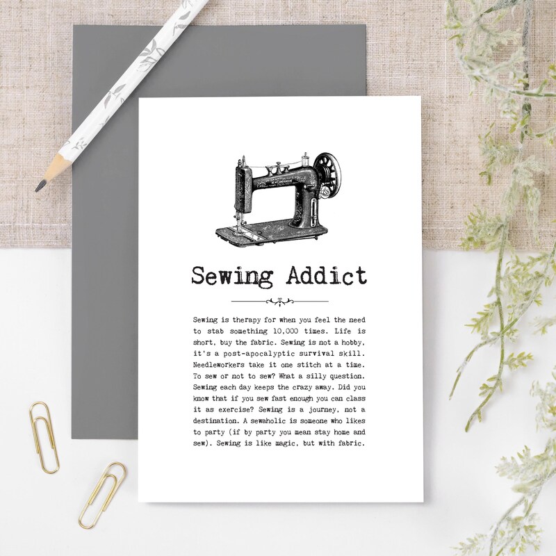 Sewing Birthday Card - Etsy
