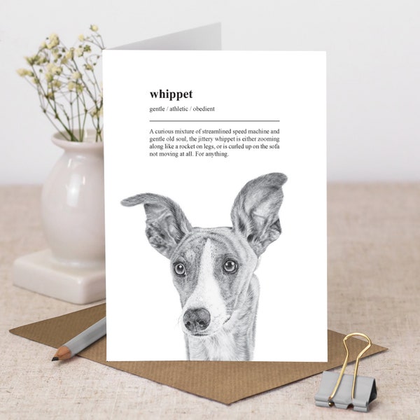 Whippet Card - Etsy