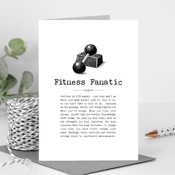 Gym Instructors Card - Etsy