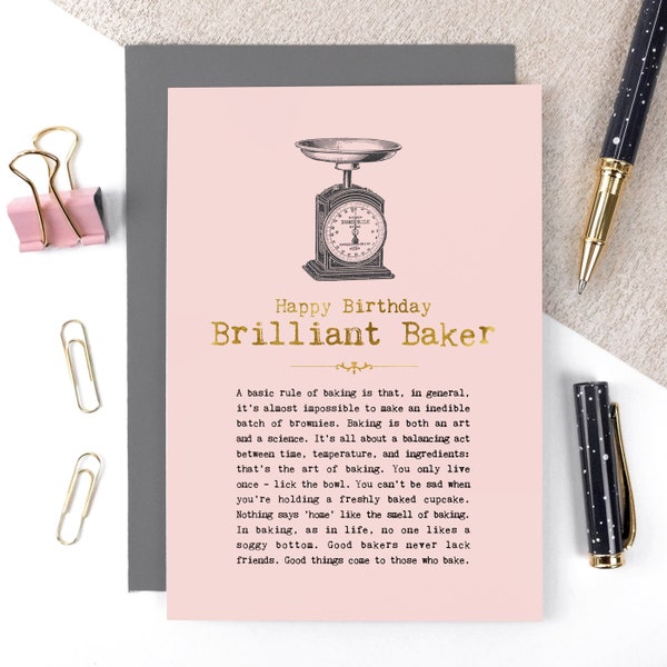 Card for Baker - Etsy