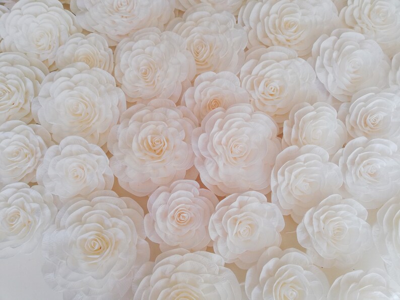 Large Paper Flowers Wall Decor Wedding Photo Backdrop Wall - Etsy