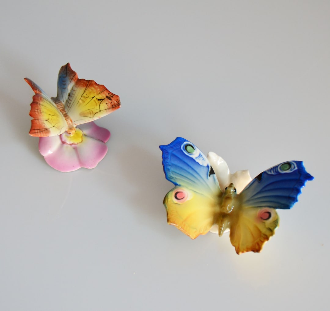 Porcelain Butterflies Glazed - Etsy
