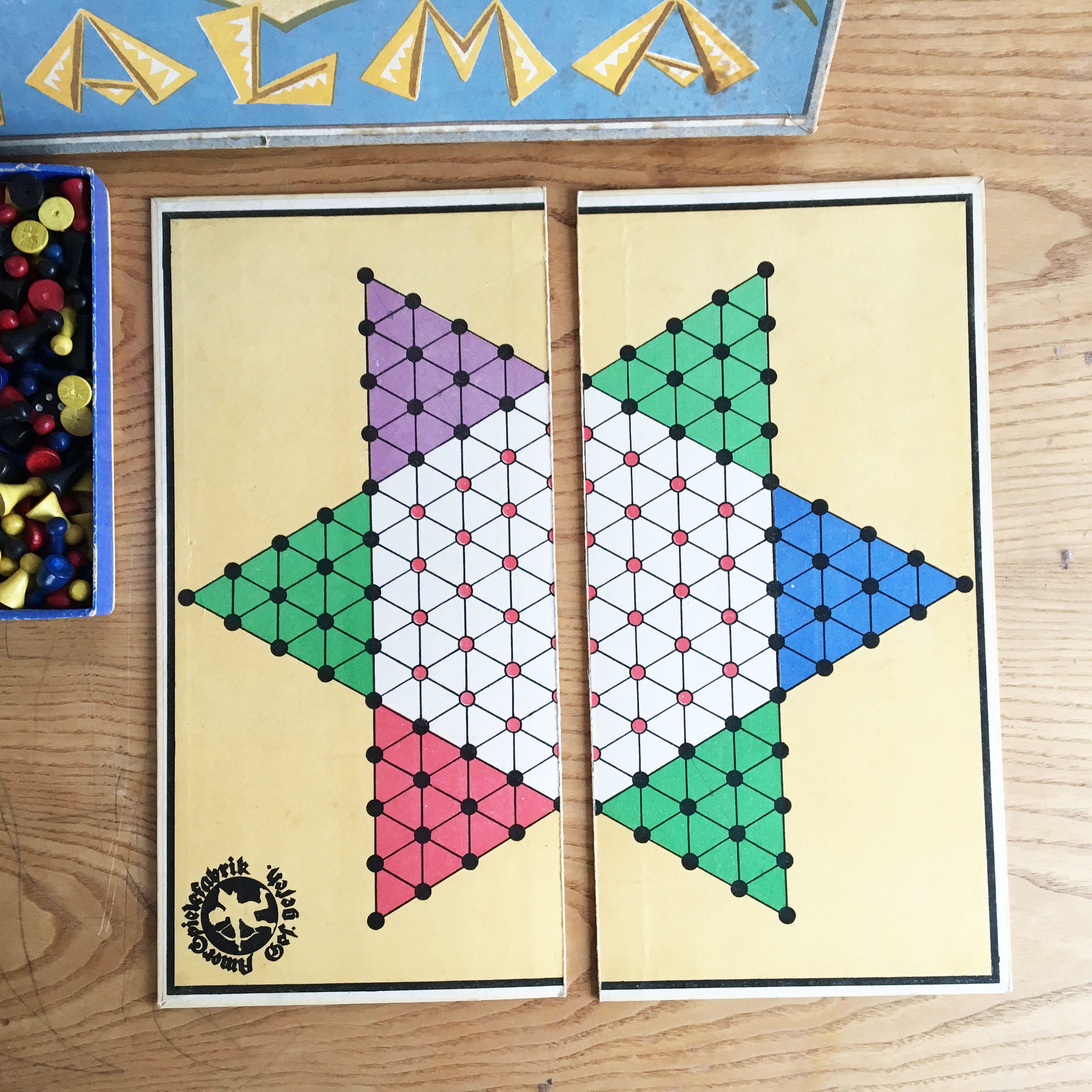 1920/30s Juego de mesa Halma por Amor Spielfabrik Linz Donau - Etsy España