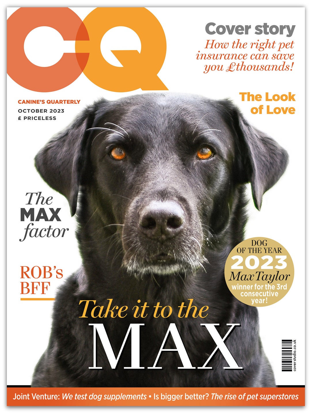 Digital Magazine Cover Featuring Your Pet. Dog, Cat, Horse or Pony ...